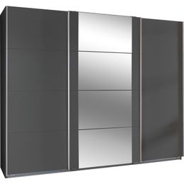 Schwebet&uuml;renschrank wimex "Bern Schiebet&uuml;renschrank", grau (graphit, alu), B:360cm H:236cm T:64cm, Holzwerkstoff, Schr&auml;nke, Schwebet&uuml;renschrank, Schrank mit zus&auml;tzlicher Innenausstattung, Garderobe
