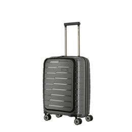 Trolley Travelite "AIR BASE Reisekoffer Hartschale", Gr. B/H/T: 39cm x 55cm x 23cm 43 l, anthrazit, Polypropylen, Koffer, kratzresistenter Oberfl&auml;che und cleverer Innenaufteilung