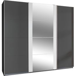 Schwebet&uuml;renschrank wimex "Bern Schiebet&uuml;renschrank", wei&szlig; (graphit, wei&szlig;, alu), B:225cm H:210cm T:64cm, Holzwerkstoff, Schr&auml;nke, Schwebet&uuml;renschrank, Schrank mit zus&auml;tzlicher Innenausstattung, Garderobe