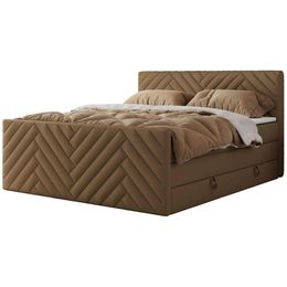 H&ouml;ffner Boxspringbett mit Bettkasten Paris King Duo &brvbar; braun &brvbar; Ma&szlig;e (cm): B: 181 H: 110 &raquo; H&ouml;ffner