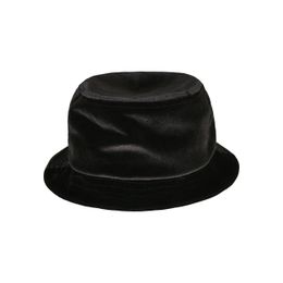 Trucker Cap Flexfit "Flexfit Bucket Hat Velvet Bucket Hat", Herren, Gr. onesize, schwarz, 90% Polyester, 10% Elasthan, unifarben, Caps
