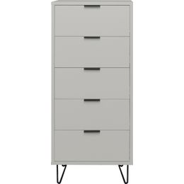 M&auml;usbacher Kommode M&Auml;USBACHER "Bonnie", grau (kreidegrau matt), B:51cm H:121cm T:45cm, Holzwerkstoff, Sideboards, Kommode, Kommode mit Drahtgestell