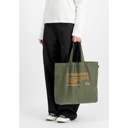 Tragetasche Alpha Industries "Shopper Bag", schwarz olive, Obermaterial: 98% Baumwolle, 2% Elastan, Taschen