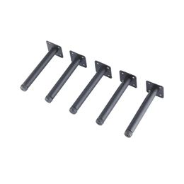 H&ouml;ffner Metallf&uuml;&szlig;e 5er Set Stream &brvbar; schwarz &brvbar; Ma&szlig;e (cm): H: 15 &Oslash;: 1.5 &raquo; H&ouml;ffner