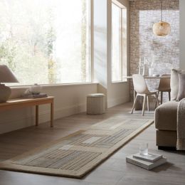 Teppich FLAIR RUGS "VARA WOOL", nat&uuml;rlich, B:80cm H:6mm L:300cm, Oberfl&auml;che: 100% Wolle. R&uuml;ckseite: 100% Baumwolle, Teppiche, Teppich