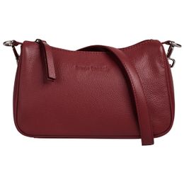 Henkeltasche Bruno Banani "SAMEA", Damen, Gr. B/H/T: 24cm x 14cm x 8cm onesize, bordeaux, Leder, leicht gl&auml;nzend, unifarben, Taschen, echt Leder
