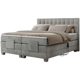 H&ouml;ffner Motor Boxspringbett mit Bettkasten Elektro grau Ma&szlig;e (cm): B: 208 H: 118 &raquo; H&ouml;ffner