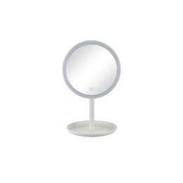 HOME STORY LED Tischspiegel &brvbar; wei&szlig; &brvbar; Kunststoff,Glas &brvbar; Ma&szlig;e (cm): B: 20 H: 17,9 T: 32.7 &raquo; H&ouml;ffner
