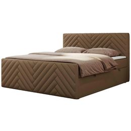 H&ouml;ffner Boxbett mit Bettkasten Paris Duo &brvbar; braun &brvbar; Ma&szlig;e (cm): B: 121 H: 110 &raquo; H&ouml;ffner