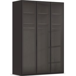 Kleiderschrank Rauch "Schrank Garderobe SKAT SHINE Breiten 151/201/251/301cm, H&ouml;he 223/235cm", schwarz, B:151cm H:235cm T:61cm, Glas, Holzwerkstoff, Schr&auml;nke, Kleiderschrank, edle Schrankfront mit hochwertigen Glasrahment&uuml;ren MADE IN GERMANY