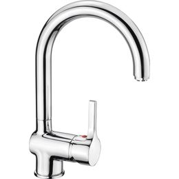 Sp&uuml;ltischarmatur CORNAT "Einhebelarmatur "Skagen", ND, Druckguss, verchromt", grau (chrom), B:18cm H:30,9cm, Messing, Armaturen, hoher & schwenkbarer Auslauf