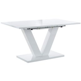 Esstisch OTTO HOME "ausziehbar Andy", wei&szlig;, B:140cm H:76cm T:90cm, Tische, Esstisch, mit Auszugsfunktion, 2 Breiten (140-180 cm oder 180-220 cm)