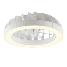Brilliant LED Deckenleuchte "Fanora", wei&szlig;, 1, &Oslash; 46cm H: 15cm, 1 Stk., Leuchten, LED Ventilator Leuchte, 46 cm, 4300 lm, 2700-6500K, dimmbar, RGB, LED Deckenleuchte
