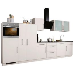 Wiho-K&uuml;chen K&uuml;chenzeile WIHO K&Uuml;CHEN "Cali", beige (k&uuml;che: natur, korpus: cashmerefarben, arbeitsplatte: granit grau), B:360cm T:60cm, Komplettk&uuml;chen-Sets, K&uuml;chenzeile, ohne E-Ger&auml;te, Breite 360 cm