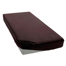 Spannbettlaken OTTO HOME "PHYSALIS in BASIC und PREMIUM Qualit&auml;t, 100% Baumwolle", braun, B:180cm L:200cm, Jersey (110 g/m&sup2;), Obermaterial: 100% Baumwolle, Bettlaken, Spannbettlaken, f&uuml;r Matratzen bis 18 cm H&ouml;he, Bettlaken, Spannbetttuch, pflegeleicht
