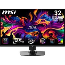 MSI OLED-Monitor "MAG 322UP QD-OLED E16", Energieeffizienz: F (A-G), schwarz, Monitore, neig-, schwenk-, h&ouml;henverstellbar, Pivot