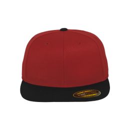 Flex Cap Flexfit "Flexfit Unisex Premium 210 Fitted 2-Tone", Gr. S/M (6 -7 &frac14;), rot (rot, schwarz), 83% Polyacryl, 15% Wolle, 2% Elasthan, Caps