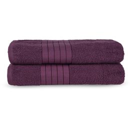Badetuch Good Morning "Uni Towels", rot (bordeaux), B:70cm L:140cm, Frottier, Obermaterial: 100% Baumwolle, Handt&uuml;cher, Badetuch, Baumwolle, Walkfrottee, Bord&uuml;re, 500 GSM, Einfarbig, ohne Aufh&auml;ngung