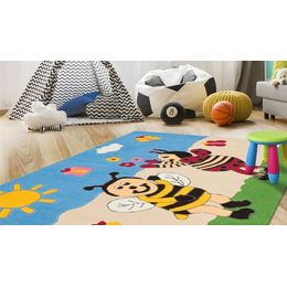 Kinderteppich Arte Espina "Joy 4091", bunt (multi), B:110cm H:22mm L:160cm, Obermaterial: 100% Modacryl, Teppiche, Kinderteppich, Sehr strapazierf&auml;hig, Fu&szlig;bodenheizungsgeeignet
