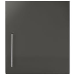 Wiho-K&uuml;chen H&auml;ngeschrank WIHO K&Uuml;CHEN "Cali", schwarz (front: anthrazit glanz, korpus: anthrazit matt), B:50cm H:56,5cm T:35cm, Schr&auml;nke, H&auml;ngeschrank, 50 cm breit