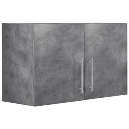 Wiho-K&uuml;chen H&auml;ngeschrank WIHO K&Uuml;CHEN "Cali", grau (front und korpus: betonfarben), B:100cm H:56,5cm T:35cm, Schr&auml;nke, H&auml;ngeschrank, 100 cm breit