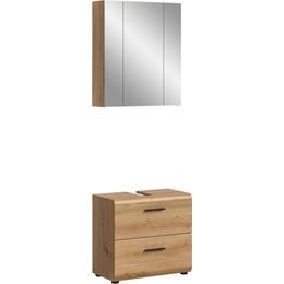 Badm&ouml;bel-Set Welltime "FLORENZ, 2-teilige Badkombination, hochwertige MDF-Front", artisan oak nb, B:60cm H:185cm T:30cm, Holzwerkstoff, MDF, Kastenm&ouml;bel-Sets, Badm&ouml;bel-Set, Bad-Kombination, Bad-M&ouml;bel, Badezimmer, Kombination, Kombi