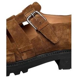 Sandale Henry Stevens "Barkley FSI Freizeitschuh", Herren, Gr. 43,5, braun, Veloursleder, Schuhe Sandale, Herren-Sandalen handgefertigt, Lederschuhe Slipper