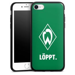 DeinDesign iPhone SE (2020) Handy Slim Case extra d&uuml;nn Silikon Handyh&uuml;lle schwarz H&uuml;lle Sv Werder Bremen Official Licensed Product Statement Silikon Slim Case