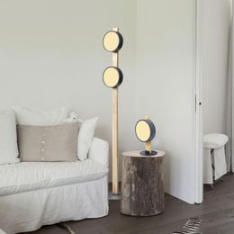 Andas LED Stehlampe "Fj&auml;lla", grau (anthrazit), 2, &Oslash; 18cm H: 145cm, 1 Stk., Leuchten, Treiber tauschbar, Leuchtmittel fest verbaut, 3-stufen schaltbar, LED Stehlampe