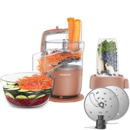 Kenwood K&uuml;chenmaschine "MultiPro Go FDP23.380GY", terracotta, B:16,8cm H:29,7cm T:16,8cm, K&uuml;chenmaschinen, F&uuml;r Smoothies, zum Schneiden, Reiben, P&uuml;rieren und Teig Kneten, K&uuml;chenmaschine
