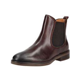 Ankleboots Pikolinos "Pikolinos Stiefelette Leder/Textil", Damen, Gr. 39, braun (dunkelbraun), Leder, Textil, Schuhe Ankleboots