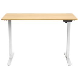 Livetastic Schreibtisch, Wei&szlig;, Eiche, Metall, Holzwerkstoff, rechteckig, eckig, 60x73.5x120 cm, h&ouml;henverstellbar, Arbeitszimmer, Schreibtische, B&uuml;rotische
