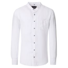 Leinenhemd Casamoda "Casamoda Leinenhemd uni", Herren, Gr. L, Normalgr&ouml;&szlig;en, wei&szlig;, 100% Leinen, unifarben, l&auml;ssig geschnitten, Hemden