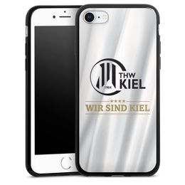 DeinDesign iPhone SE (2020) Handy Slim Case extra d&uuml;nn Silikon Handyh&uuml;lle schwarz H&uuml;lle Handball Official Licensed Product Thw Kiel Silikon Slim Case
