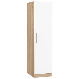Wiho-K&uuml;chen Seitenschrank WIHO K&Uuml;CHEN "Cali", wei&szlig; (front: wei&szlig; matt, korpus: sonoma eichefarben), B:50cm H:200cm T:57cm, Schr&auml;nke, Seitenschrank, 50 cm breit