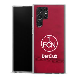 DeinDesign Galaxy S22 Ultra Handy Silikon H&uuml;lle Case transparent Handyh&uuml;lle Official Licensed Product 1. Fc N&uuml;rnberg Bundesliga Silikon Case