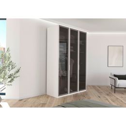 Kleiderschrank Rauch "Schrank Garderobe SKAT SHINE Breiten 151/201/251/301cm, H&ouml;he 223/235cm", alpinwei&szlig;, B:151cm H:235cm T:61cm, Glas, Holzwerkstoff, Schr&auml;nke, Kleiderschrank, edle Schrankfront mit hochwertigen Glasrahment&uuml;ren MADE IN GERMANY