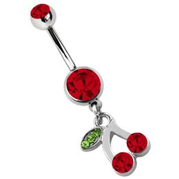 Adelia&acute;s Bauchnabelpiercing ADELIA&acute;S "Piercing - Bauchnabelpiercing Titan Banane Stein", silber, Piercings, Damen, Banane mit Stein, 10 mm L&auml;nge, 1,6 mm St&auml;rke, Titan