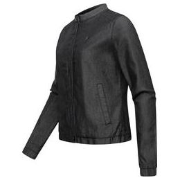 Kurzjacke Ragwear "Malawi Denim", Damen, Gr. XL (42), schwarz, Obermaterial: 60% Baumwolle, 40% Viskose. Innenfutter: 100% Polyester, normal h&uuml;ftbedeckend, Rundhals, &Auml;rmel ohne &Auml;rmelschlitz elastischer Bund mit Gummizug, Jacken Kurzjacke, Leichte &Uuml;bergangsjacke in Jeans-Optik