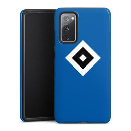 DeinDesign Galaxy S20 FE 5G Handy Panzer Handyh&uuml;lle robuste Outdoor H&uuml;lle Schutzh&uuml;lle gl&auml;nzend Logo Hamburger Sv Hsv Tough Case