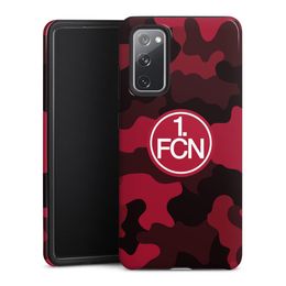DeinDesign Galaxy S20 FE 5G Handy Panzer Handyh&uuml;lle robuste Outdoor H&uuml;lle Schutzh&uuml;lle gl&auml;nzend 1. Fcn Logo 1. Fc N&uuml;rnberg Tough Case