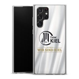 DeinDesign Galaxy S22 Ultra Handy Silikon H&uuml;lle Case transparent Handyh&uuml;lle Official Licensed Product Thw Kiel Handball Silikon Case