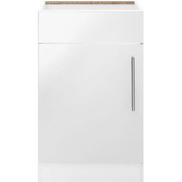 Wiho-K&uuml;chen Sp&uuml;lenschrank WIHO K&Uuml;CHEN "Cali", wei&szlig; (front: wei&szlig; glanz, korpus: wei&szlig;), B:50cm H:82cm T:57cm, Schr&auml;nke, Sp&uuml;lenschrank, 50 cm breit, ohne Arbeitsplatte