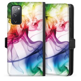 DeinDesign Galaxy S20 FE Handy Klapph&uuml;lle Handyh&uuml;lle aus Kunst Leder schwarz Flip Case Rainbow Water Colour Sideflip mit Lasche