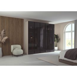 Kleiderschrank Rauch "Schrank Garderobe SKAT SHINE Breiten 151/201/251/301cm, H&ouml;he 223/235cm", beige (champagner), B:251cm H:235cm T:61cm, Glas, Holzwerkstoff, Schr&auml;nke, Kleiderschrank, edle Schrankfront mit hochwertigen Glasrahment&uuml;ren MADE IN GERMANY