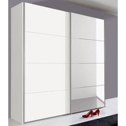 Schwebet&uuml;renschrank wimex "Ernie Kleiderschrank mit Spiegel, Made in Germany", wei&szlig;, B:225cm H:210cm T:65cm, Holzwerkstoff, Schr&auml;nke, Schwebet&uuml;renschrank, Schlafzimmerschrank in verschiedenen Breiten