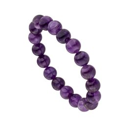 Armband Jobo "Edelsteinarmband lila", lila, Armb&auml;nder, Damen, 19cm, Materialmix, Armband, mit Amethyst 19 cm