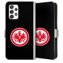 DeinDesign Galaxy A52s 5G Handy Klapph&uuml;lle Handyh&uuml;lle aus Kunst Leder wei&szlig; Flip Case Sge Eintracht Frankfurt Eagle Sideflip mit Lasche