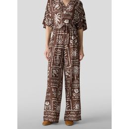 Jerseyhose Lecomte "Hose", Damen, Gr. 42, Normalgr&ouml;&szlig;en, braun, 80%Viskose 20%Polyamid, weit, Hosen Jerseyhose