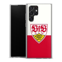 DeinDesign Galaxy S22 Ultra Handy Silikon H&uuml;lle Case transparent Handyh&uuml;lle Vfb Stuttgart Logo Official Licensed Product Silikon Case